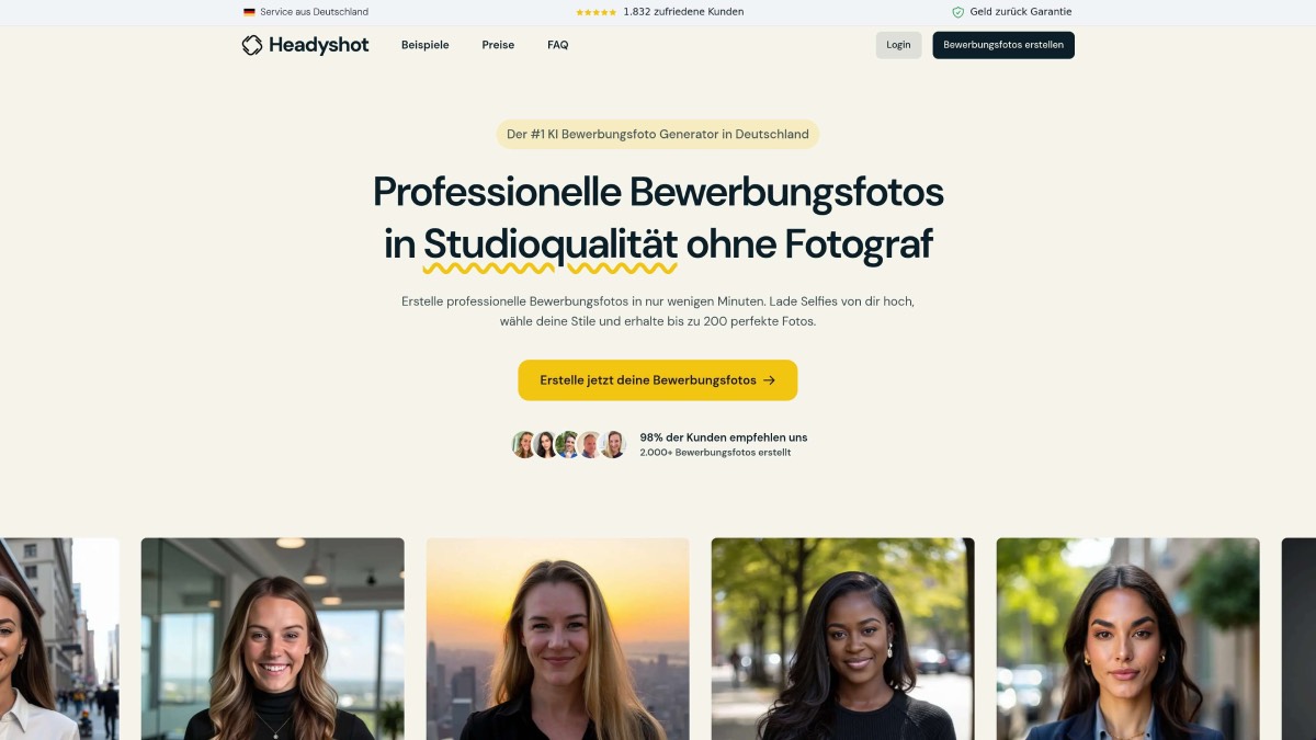 KI Profilbild erstellen – Studioqualität in 15 Min | Headyshot